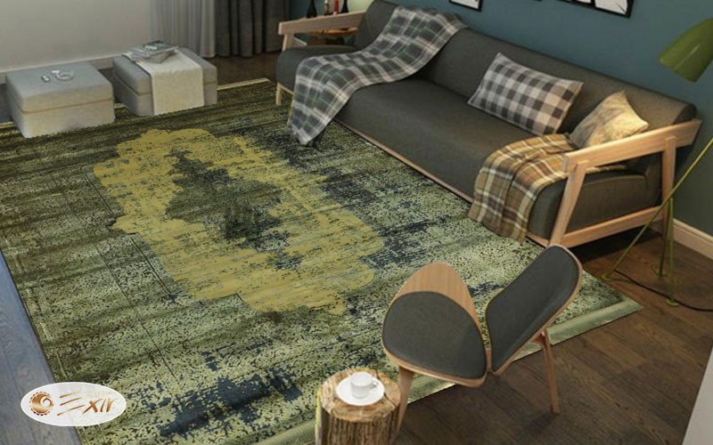 ۱۵ نکته جذاب ست کردن فرش سبز در دکوراسیون - فرش اکسیر